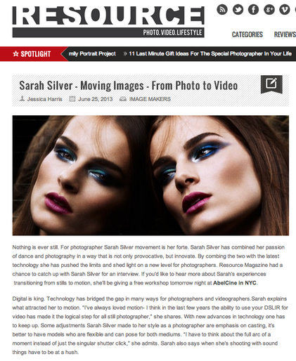 Kate Ryan - News - Sarah Silver in Resource Magazine